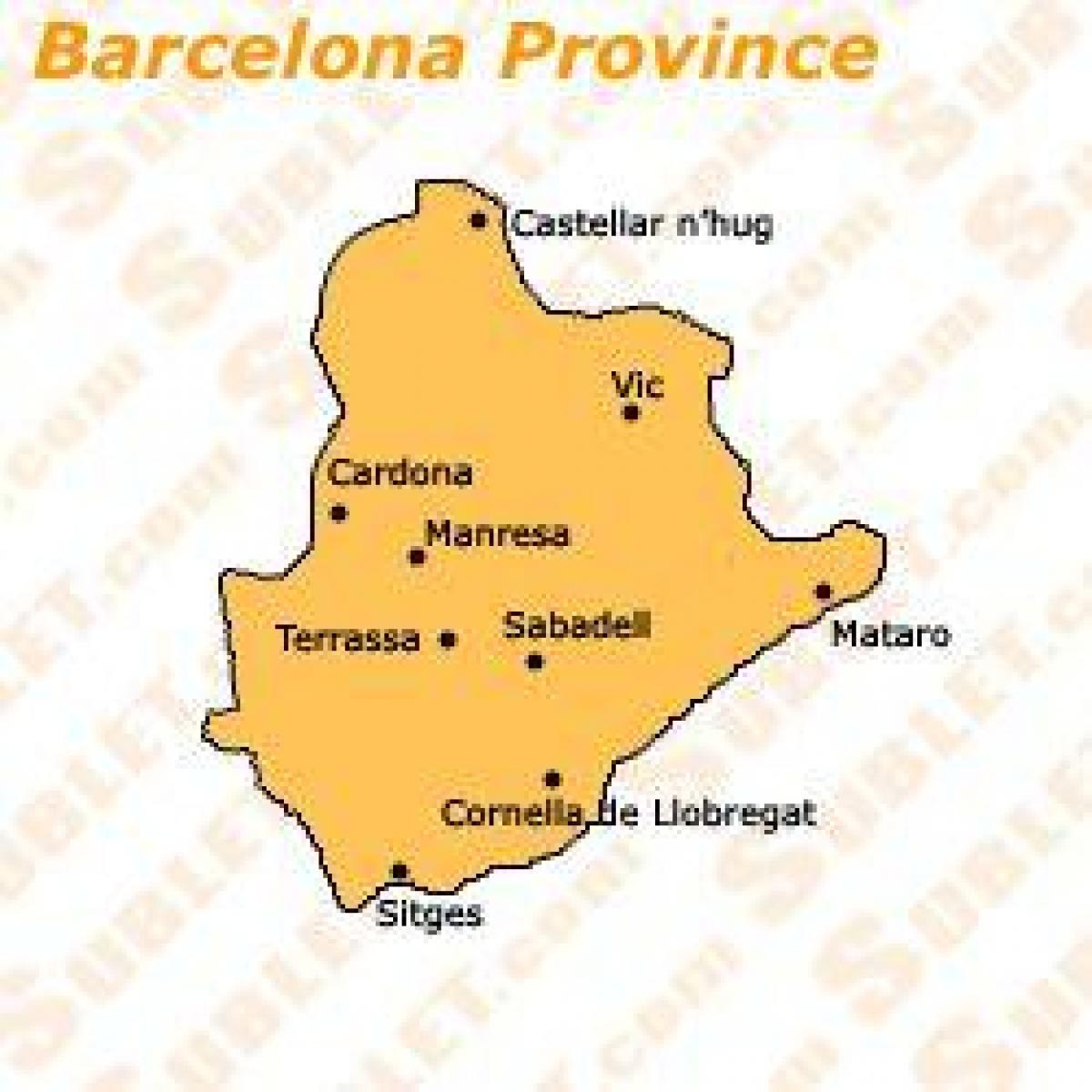 Barcelona province map - Map of barcelona province (Catalonia Spain)